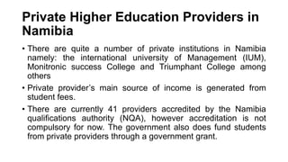 The higher education landscapein namibia | PPTX
