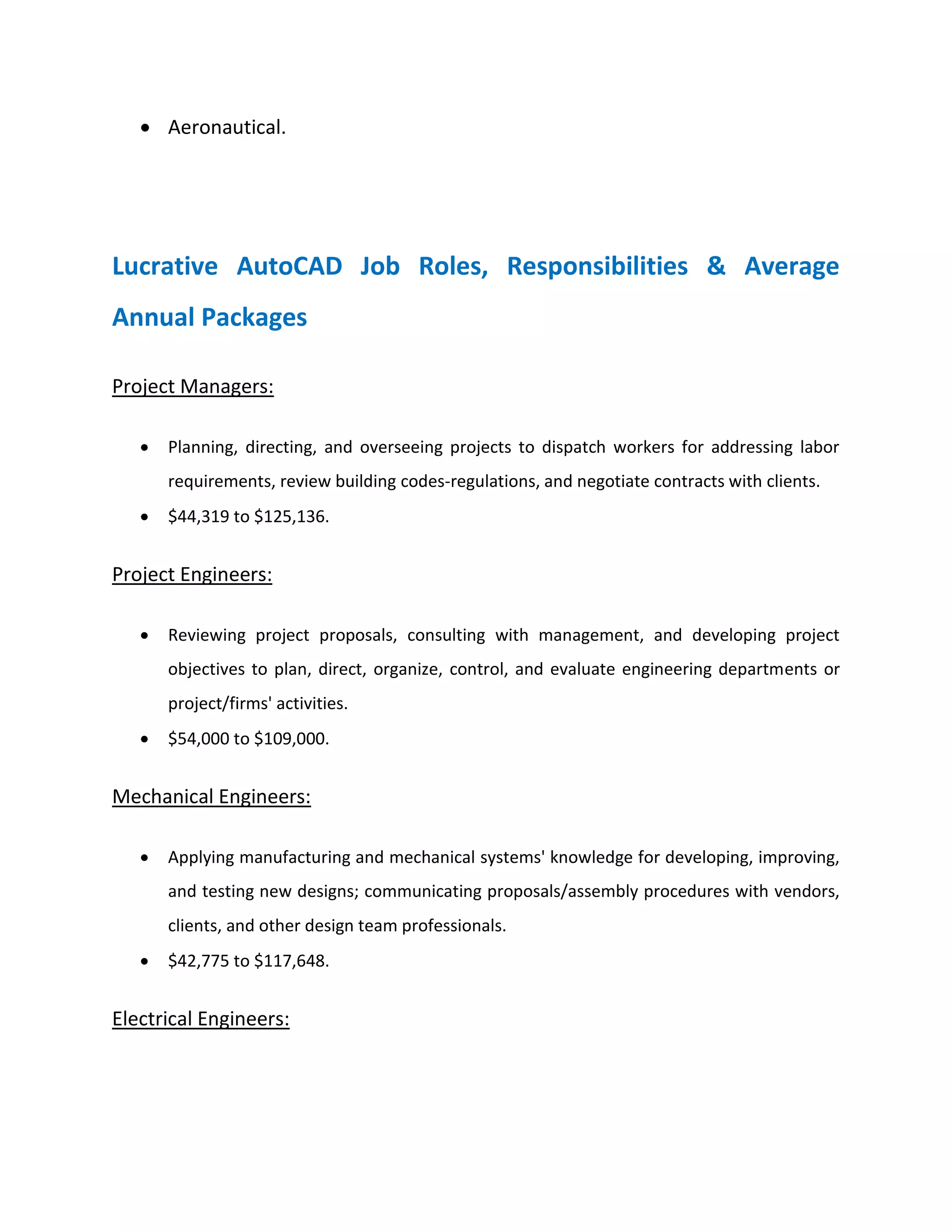 The Highest-Paying AutoCAD Careers & Job Roles | PDF