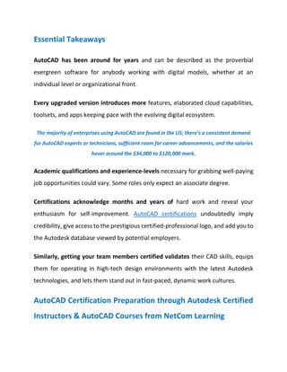 The Highest-Paying AutoCAD Careers & Job Roles | PDF