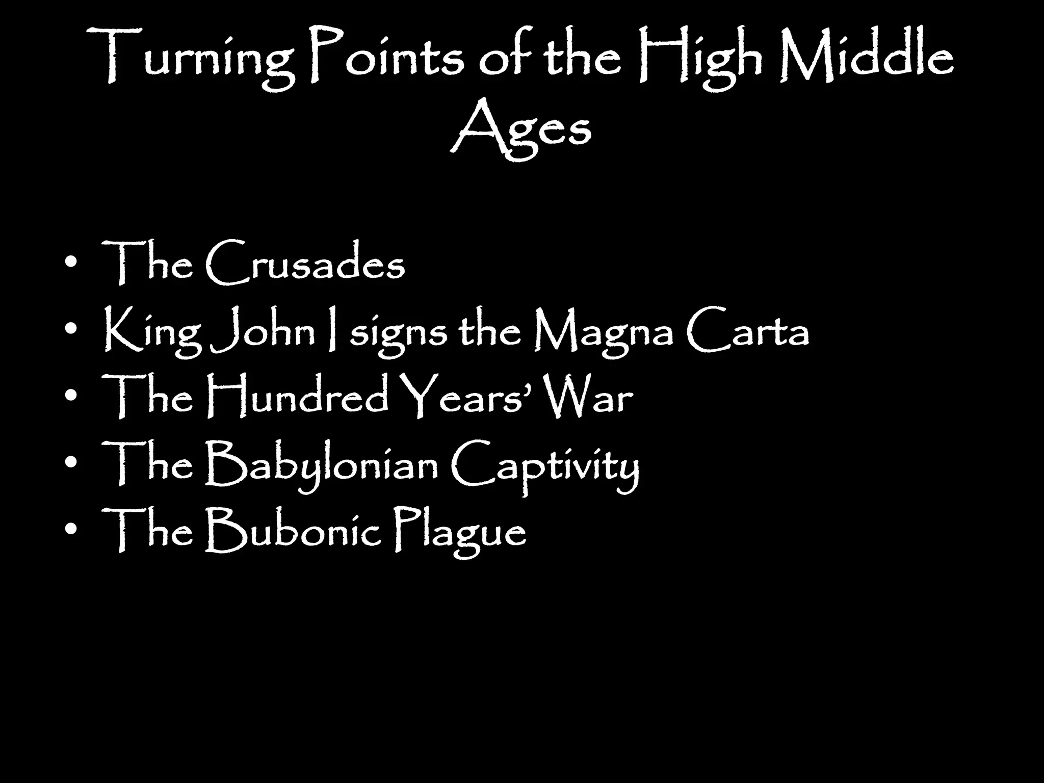 The high middle ages | PPTX