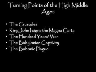 The high middle ages | PPTX