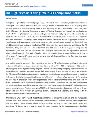 The High Price Of Faking Your Pci Compliance Status | PDF | Credit ...