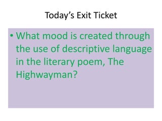 The highway man | PPT
