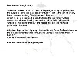 The Highwayman Ppt For Blog | PPT | Western | Genres