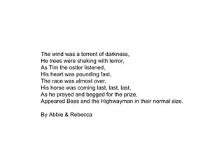 The Highwayman Ppt For Blog | PPT
