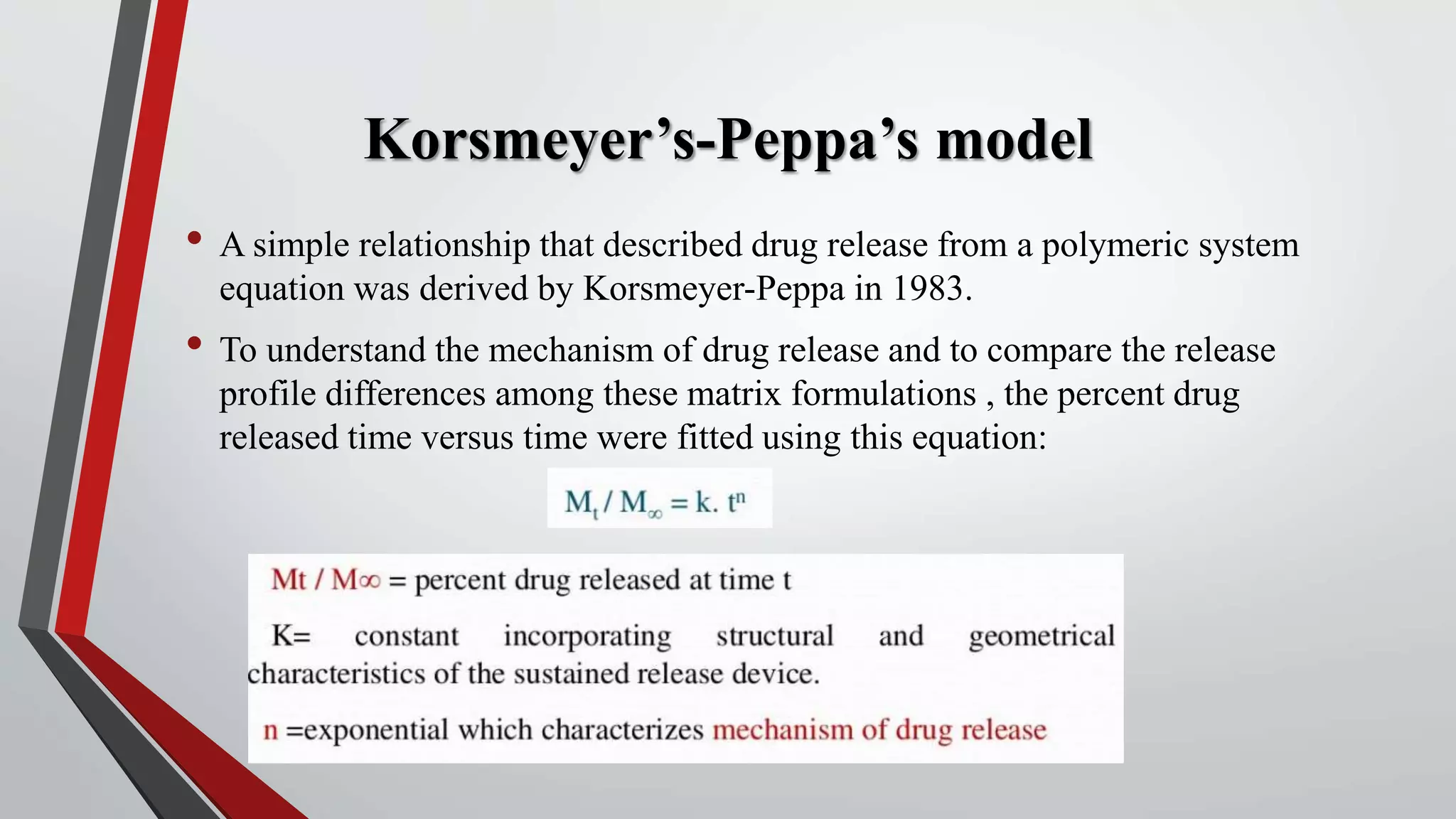 Higuchi And Peppas Plot | PPTX