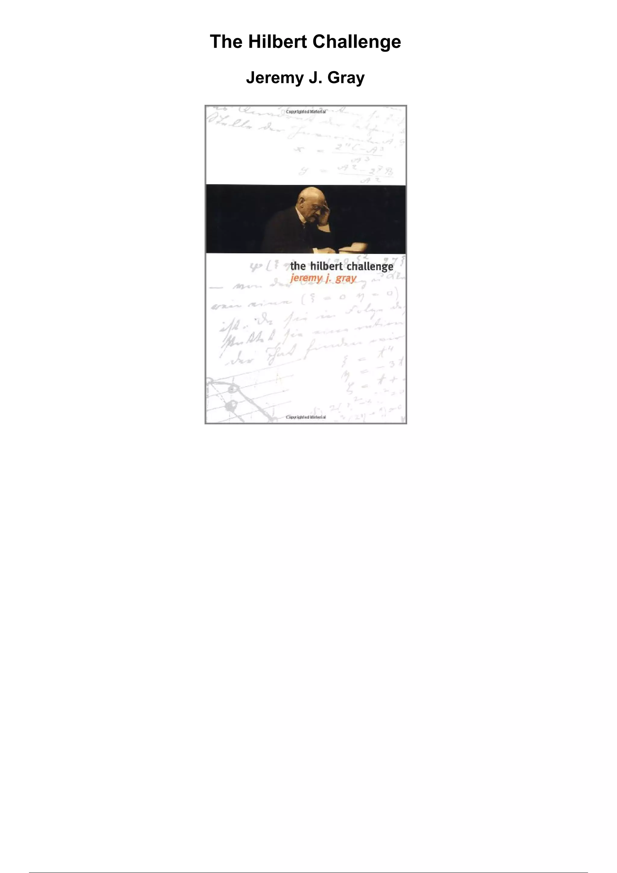 The hilbert challenge pdf | PDF