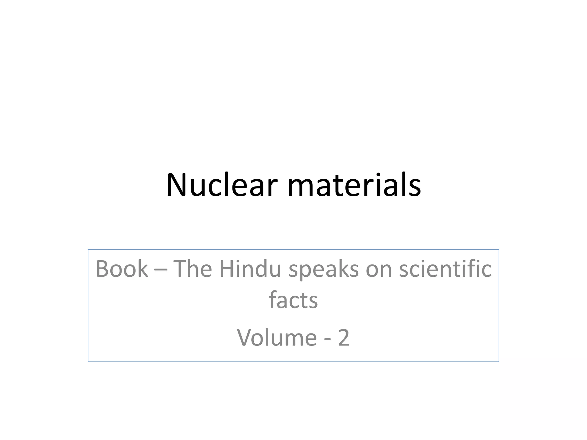 nuclear materials | PPT