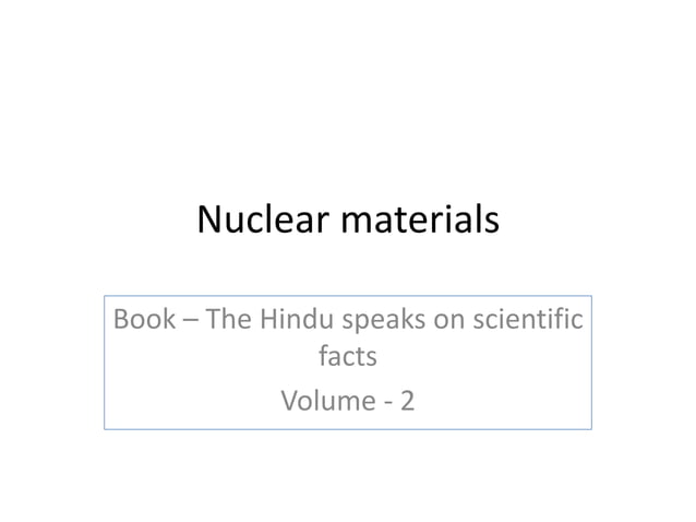 nuclear materials | PPT
