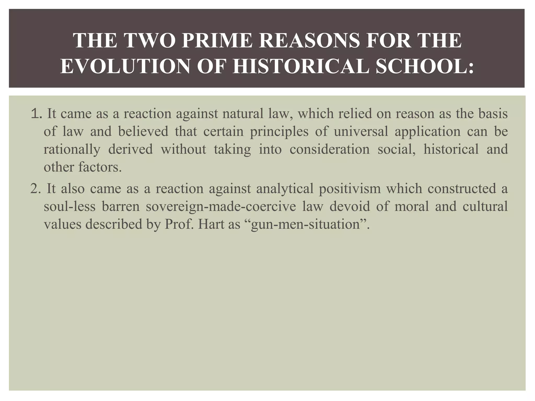 The historical and anthropological school of jurisprudence | PPT