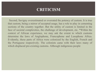 The historical and anthropological school of jurisprudence | PPT