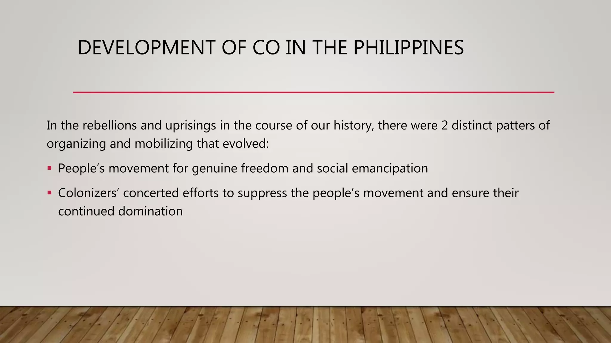 The historical development of community organization | PPTX