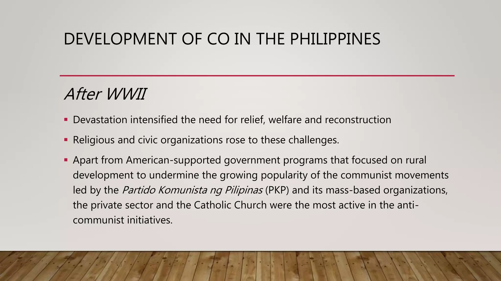 The historical development of community organization | PPTX