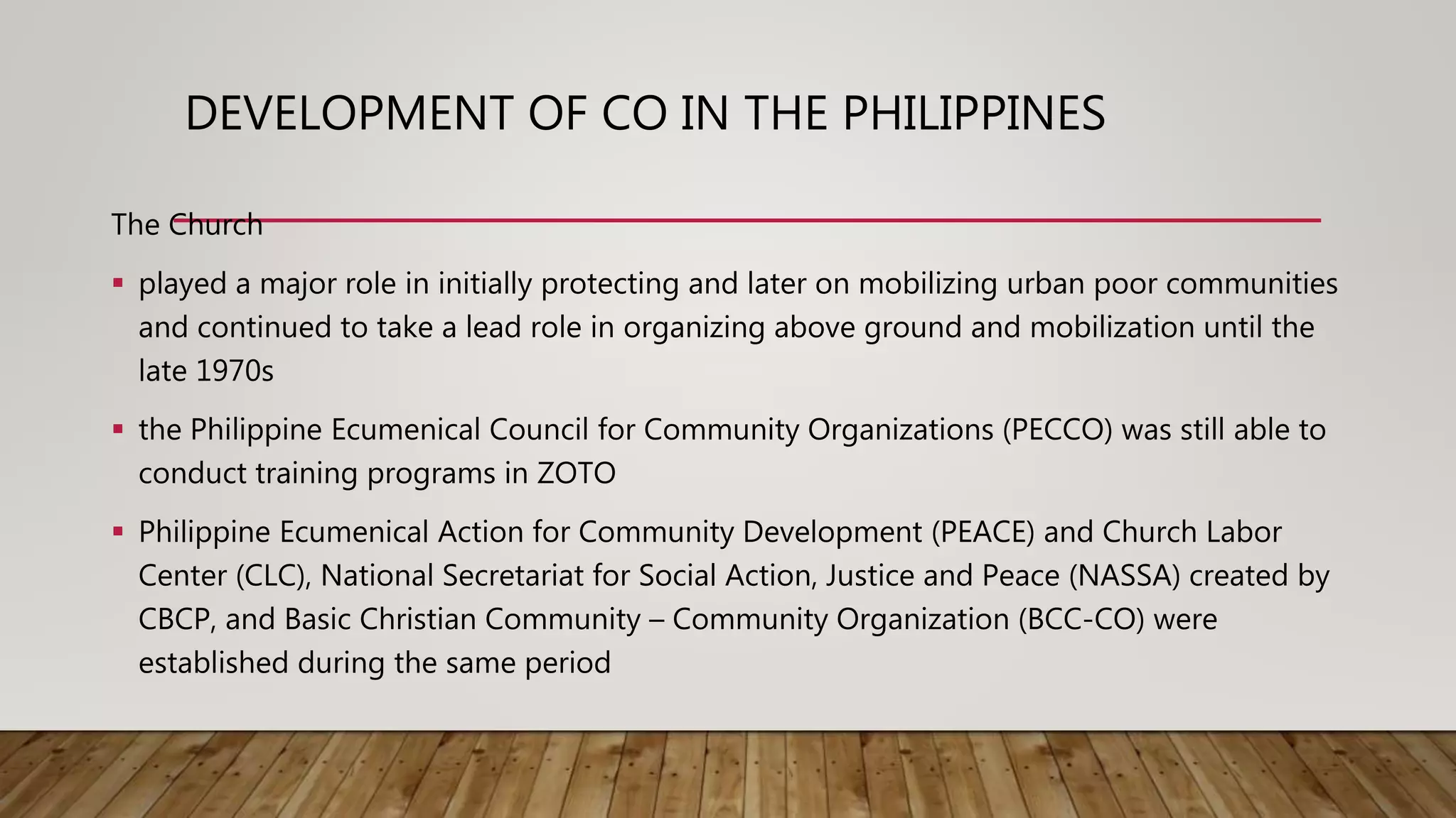 The historical development of community organization | PPTX