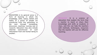The historical development of education and pedagogy | PPTX