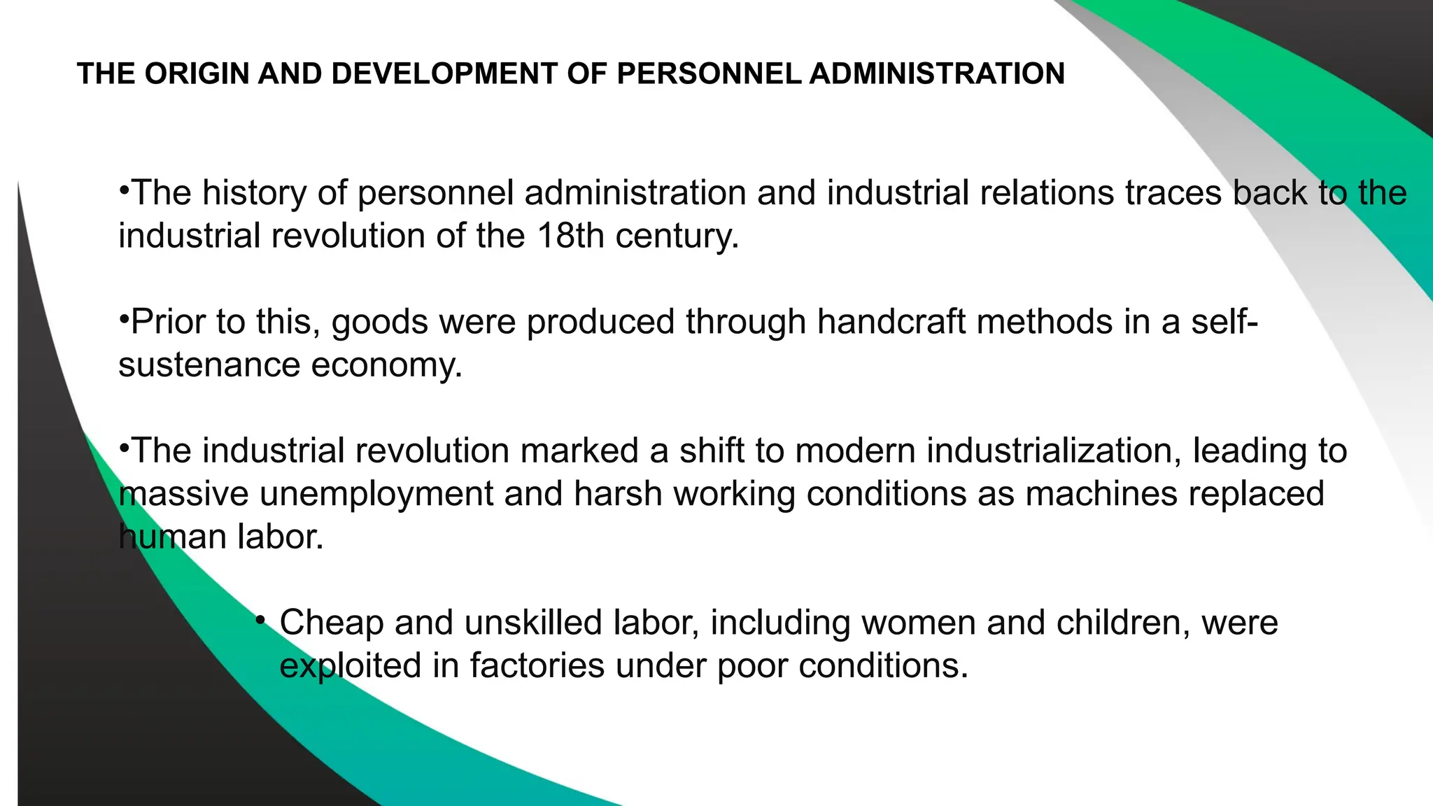 The Historical Development of Personnel Administration and Industrial ...
