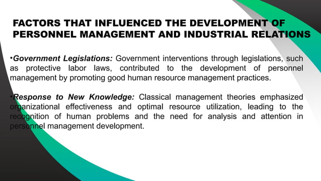 The Historical Development of Personnel Administration and Industrial ...