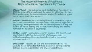 The historical influences of psychology PSY/310 | PPTX