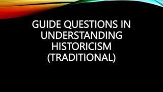 THE HISTORICAL PERSPECTIVE GRADE 10 STUDENTS | PPTX