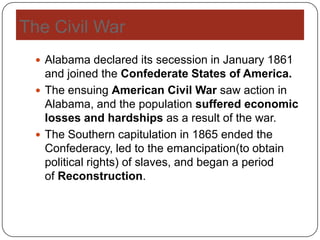 The historical perspective of alabama | PPTX
