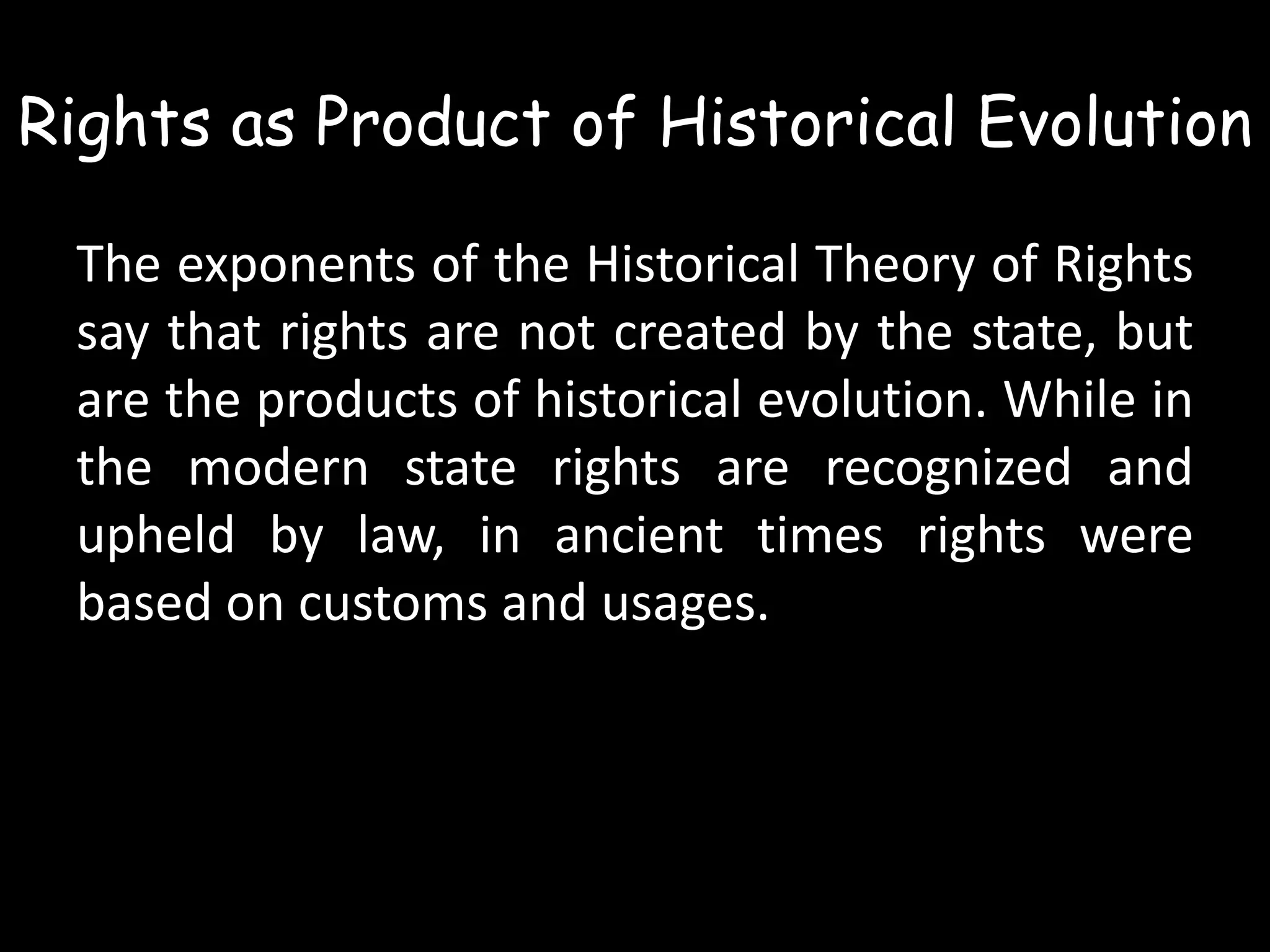 The Historical Theory of Rights | PPTX