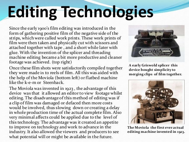 The history and development of editing