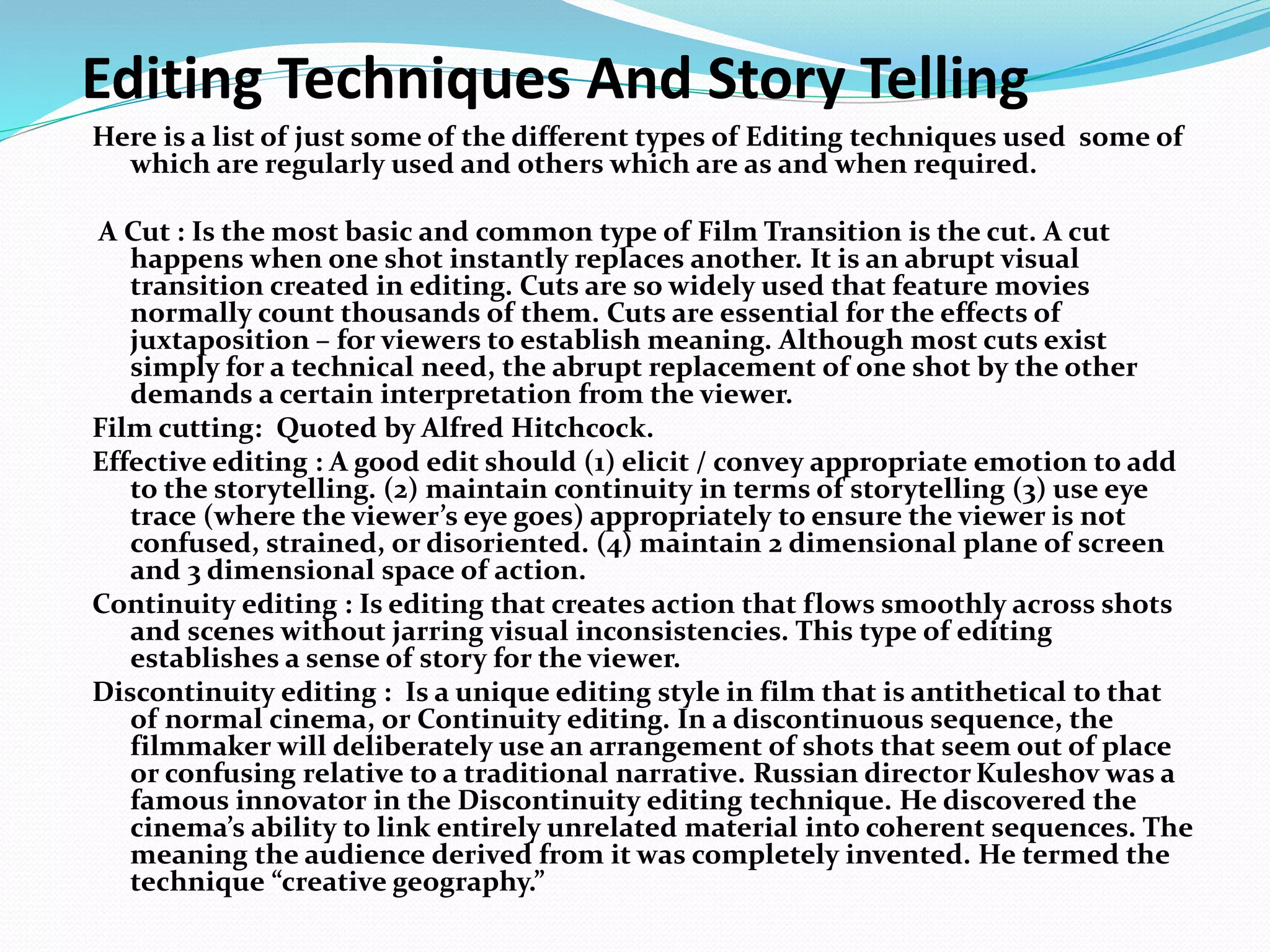 The History And Development Of Editing. | PPT