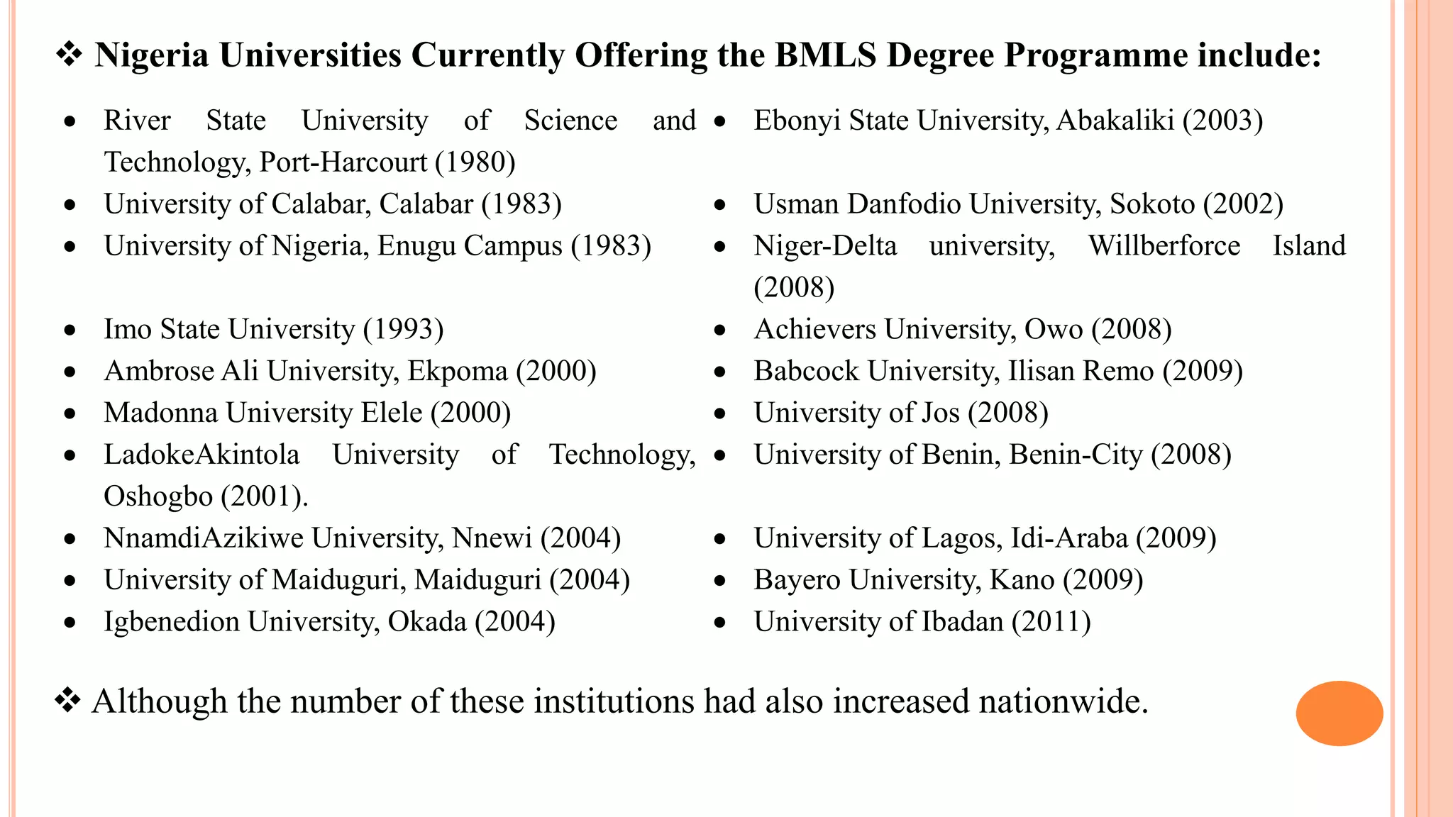 The history and development of medical laboratory science profession in ...