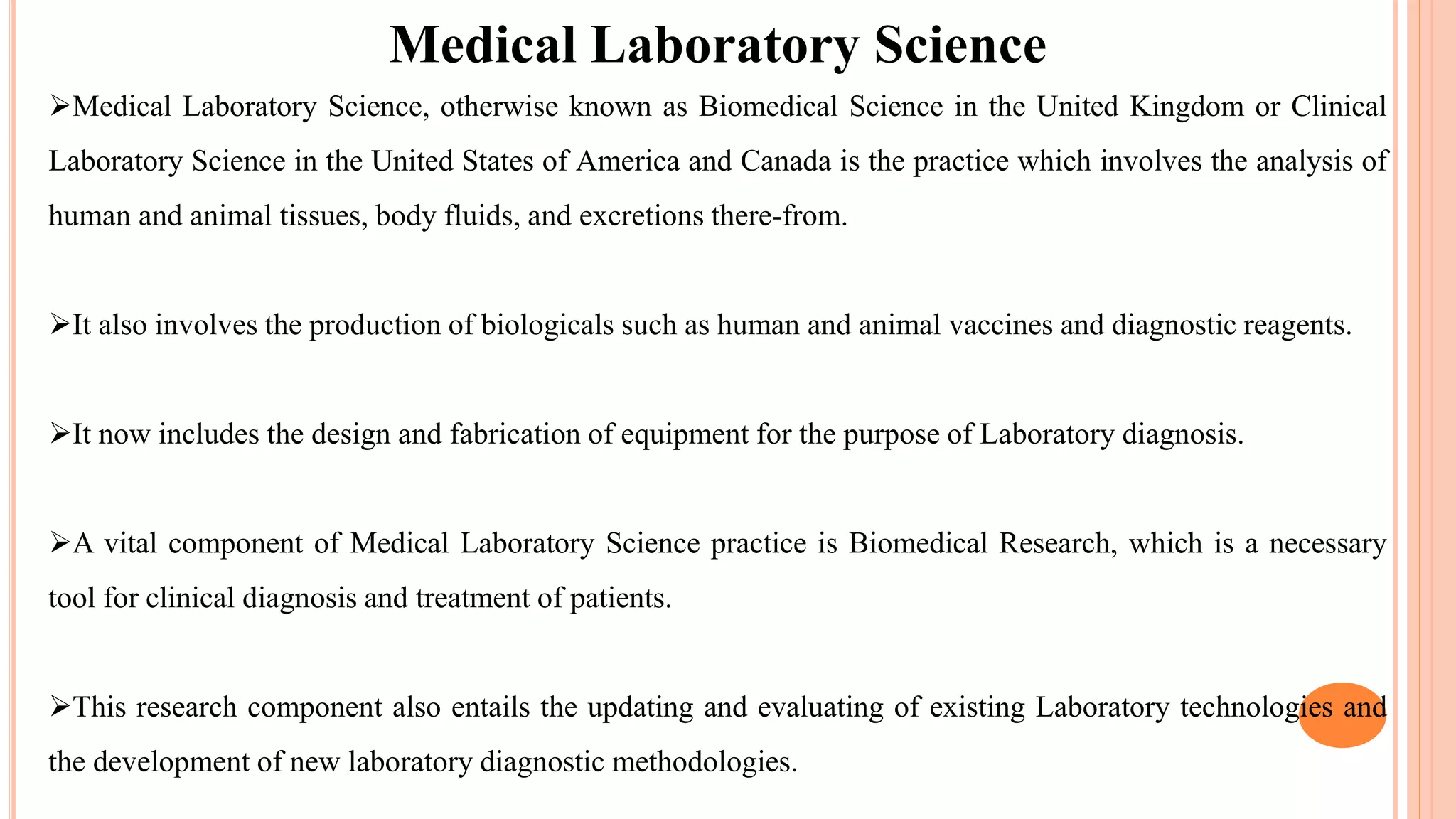 The history and development of medical laboratory science profession in ...