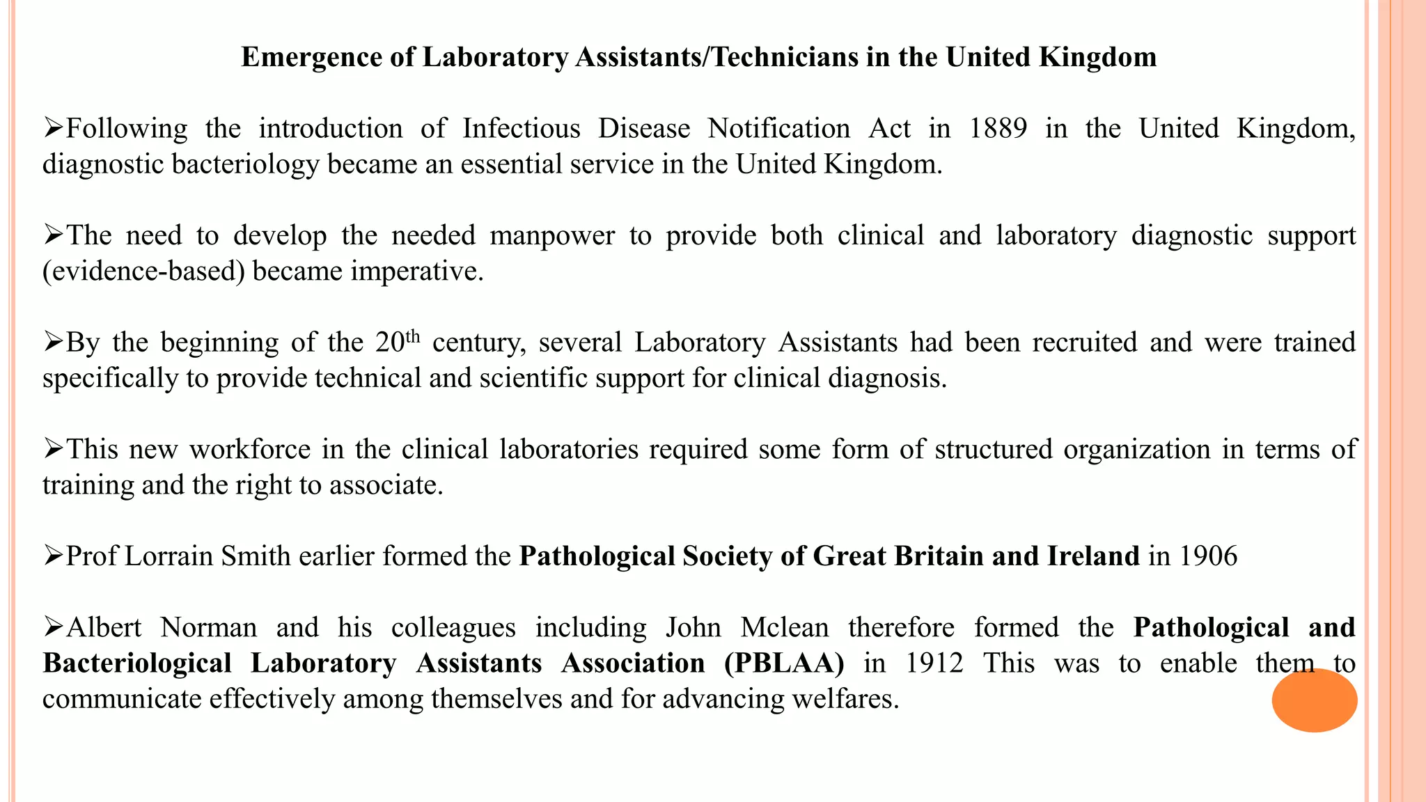 The history and development of medical laboratory science profession in ...