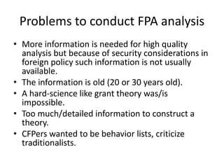 The history and evolution of foreign policy analysis | PPTX