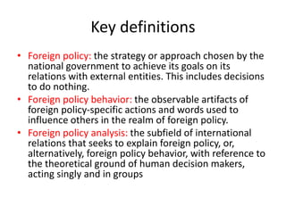 The history and evolution of foreign policy analysis | PPTX