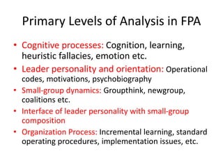 The history and evolution of foreign policy analysis | PPTX