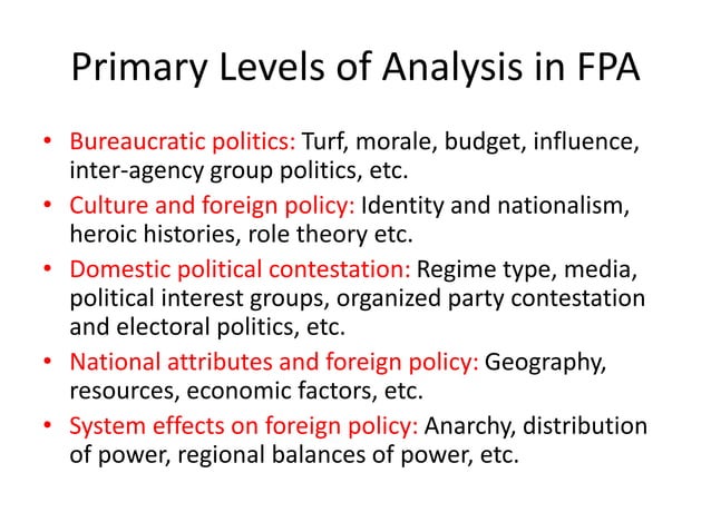 The history and evolution of foreign policy analysis | PPTX | Political ...