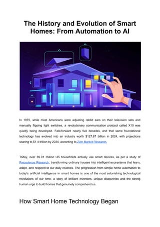 The History and Evolution of Smart Homes: From Automation to AI | PDF
