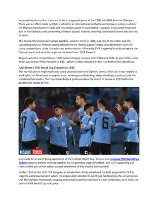The History and Evolution of the FIFA World Cup.docx