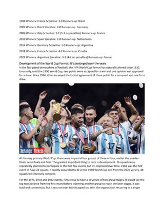 The History and Evolution of the FIFA World Cup.docx