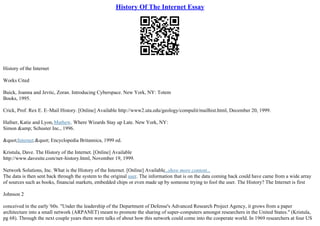 The History And Future Of The Internet Essay | PDF