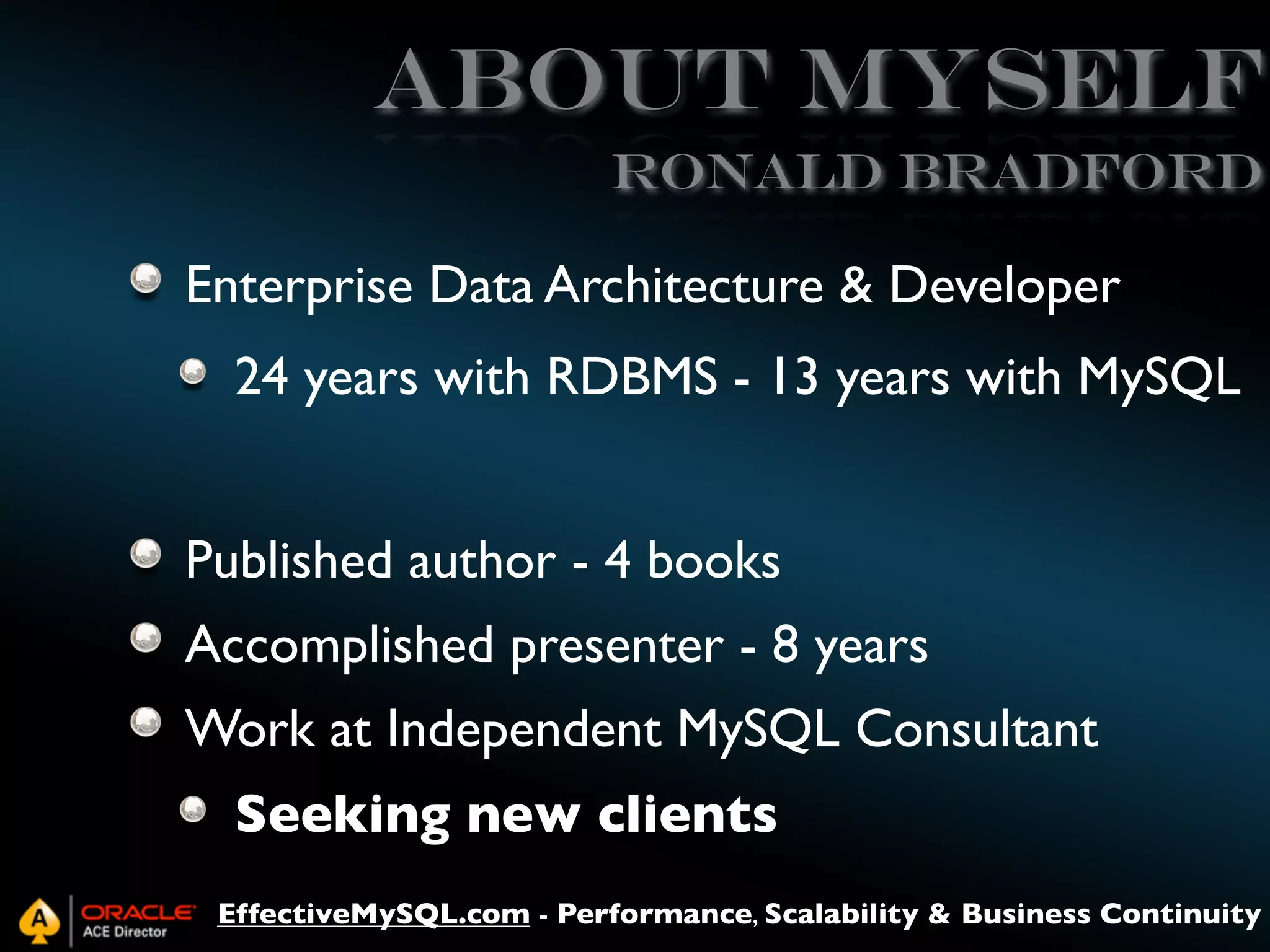 The History and Future of the MySQL ecosystem | PDF