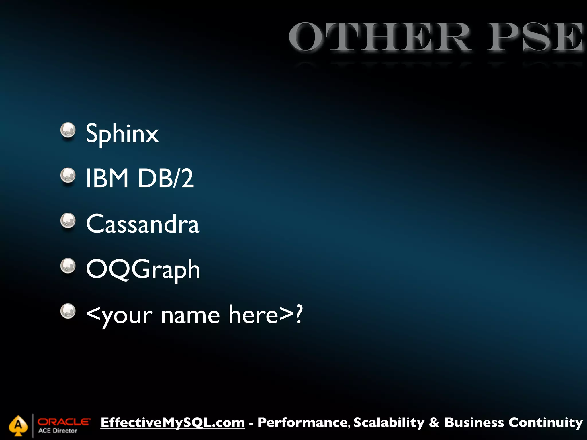 The History and Future of the MySQL ecosystem | PDF