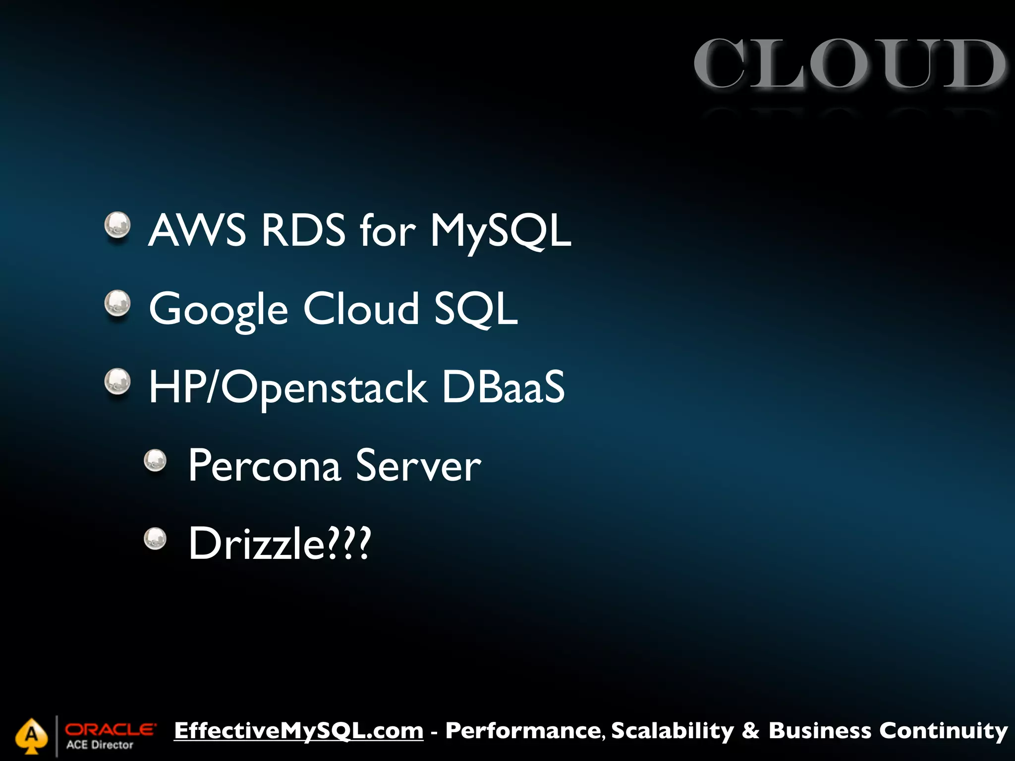 The History and Future of the MySQL ecosystem | PPT