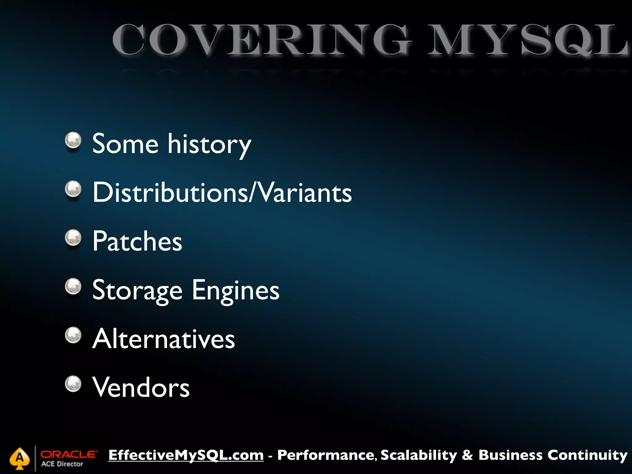 The History and Future of the MySQL ecosystem | PDF