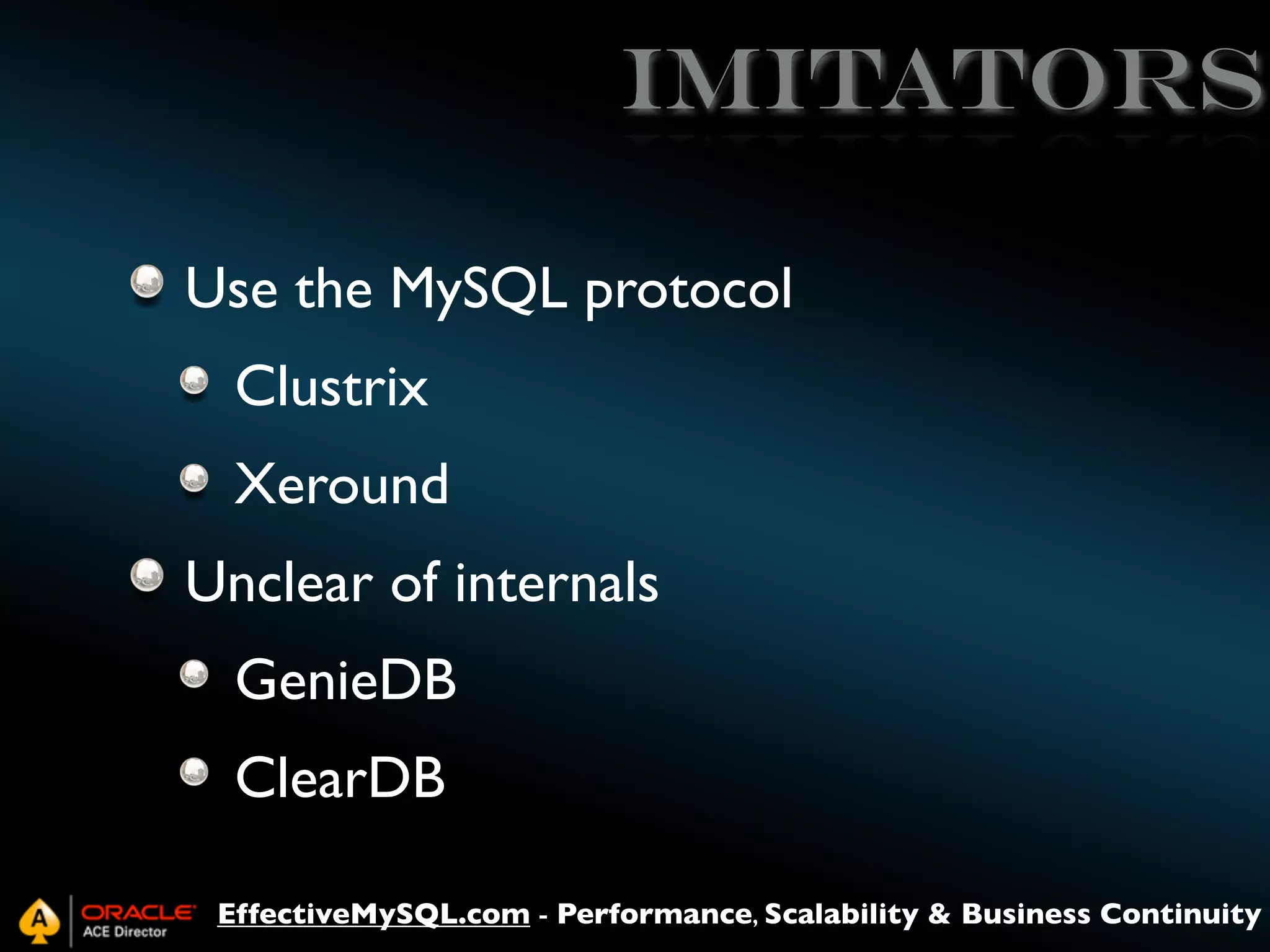 The History and Future of the MySQL ecosystem | PPT