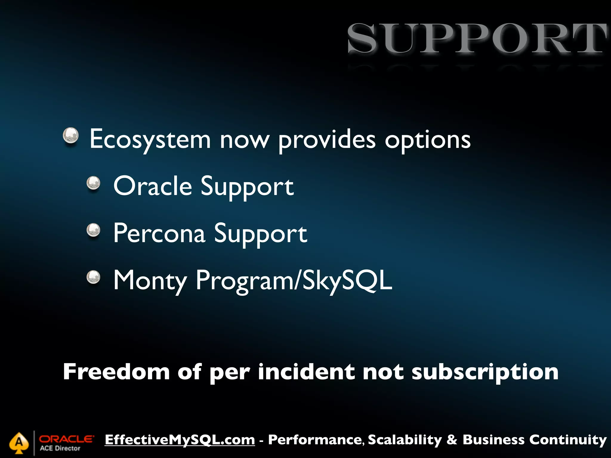 The History and Future of the MySQL ecosystem | PPT