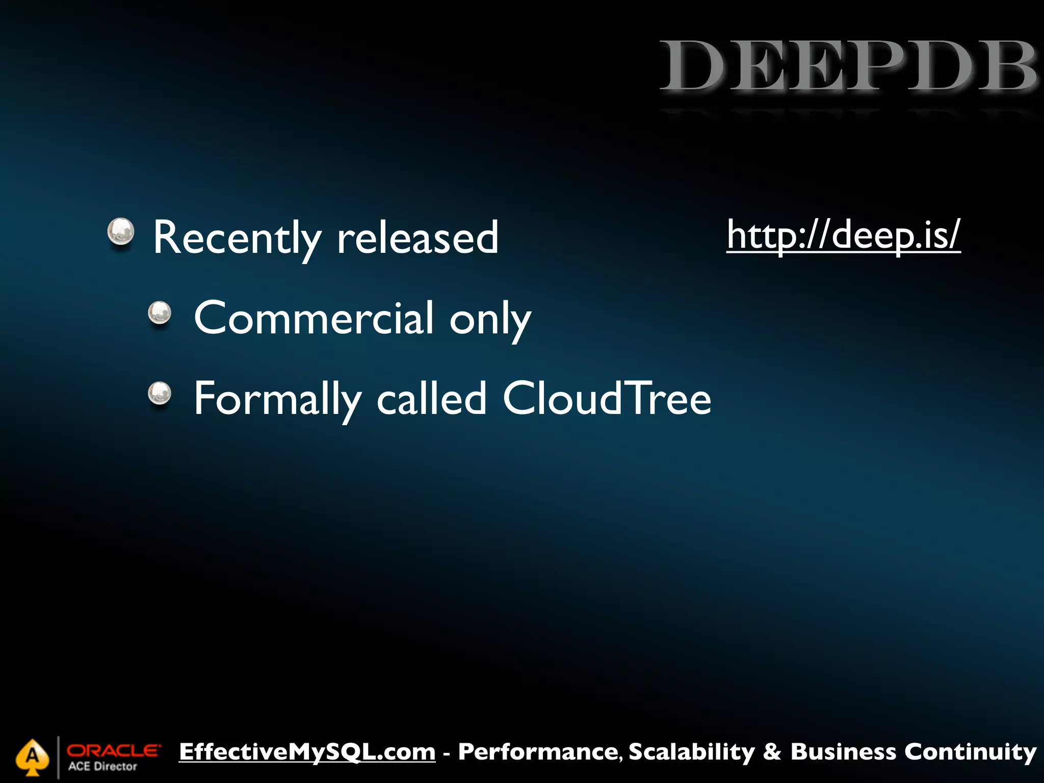 The History and Future of the MySQL ecosystem | PPT