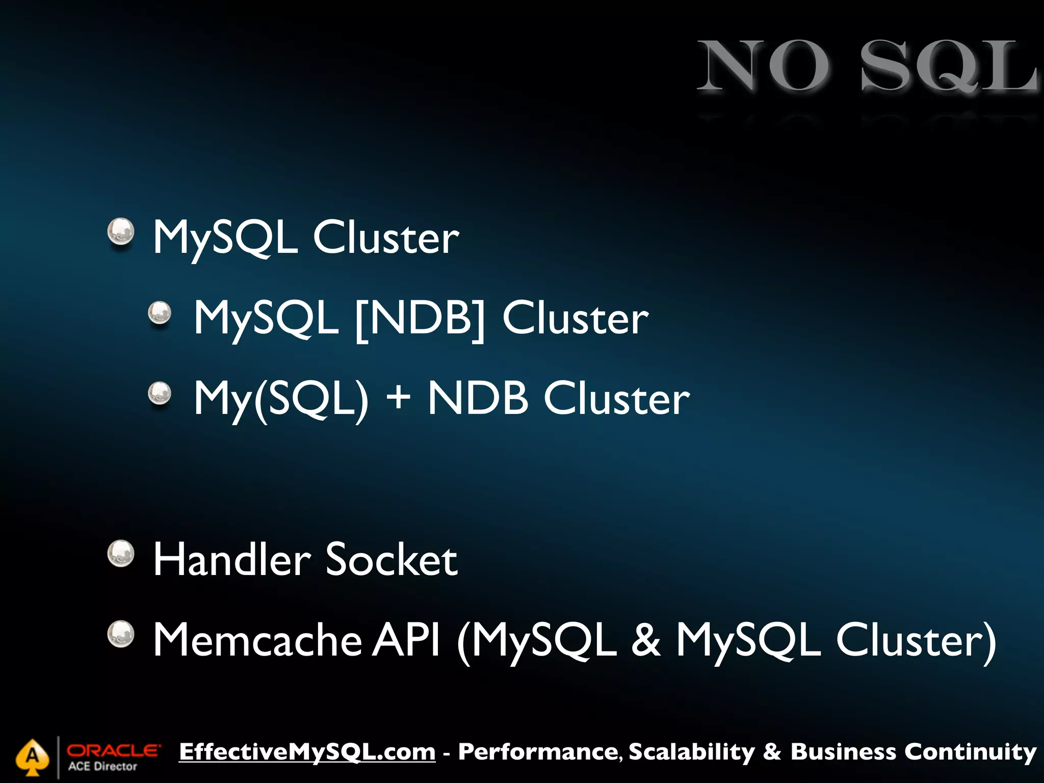 The History and Future of the MySQL ecosystem | PPT