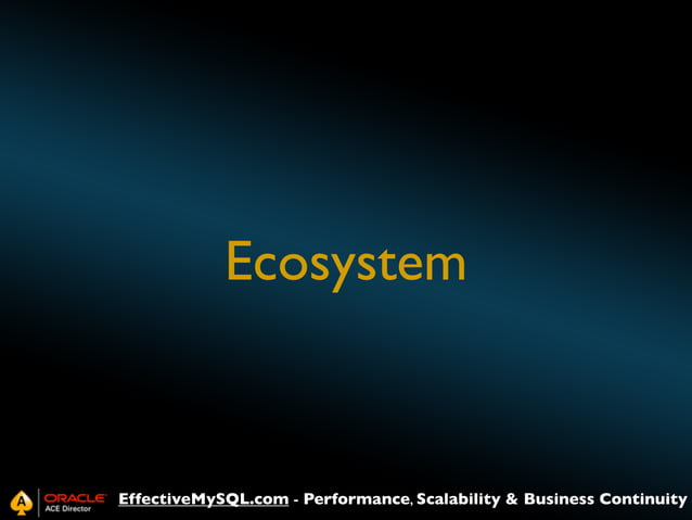 The History and Future of the MySQL ecosystem | PPT