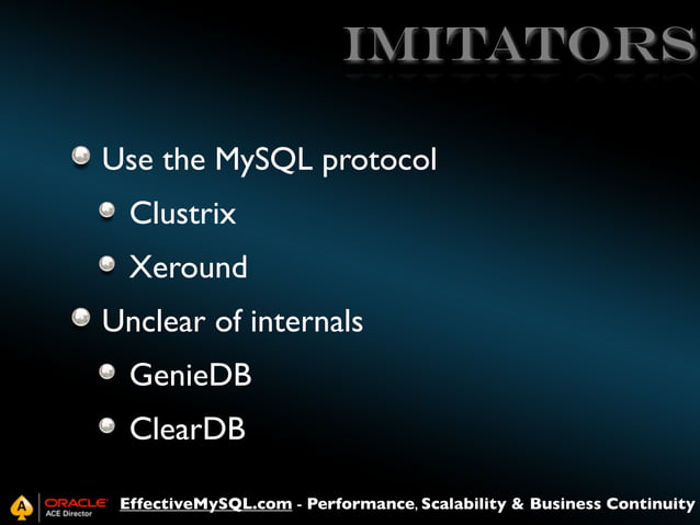The History and Future of the MySQL ecosystem | PPT