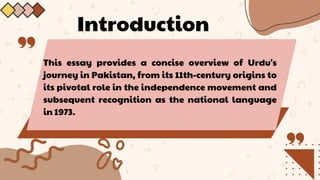 The History and Importance of Urdu Language in pakistan.pdf