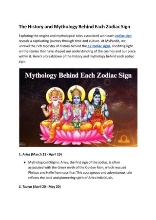 The History and Mythology Behind Each Zodiac Sign.pptx